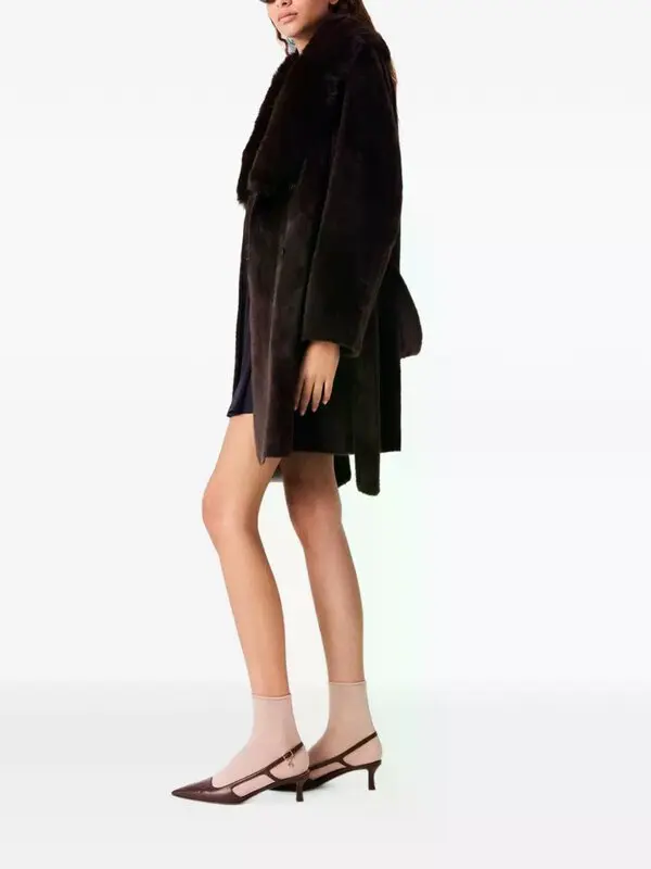 Maje Belted Shawl-collar Coat