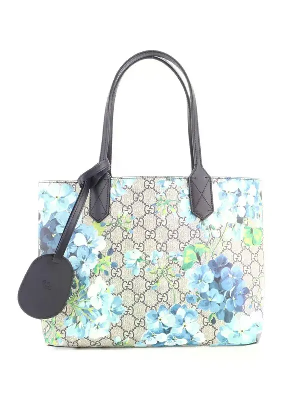 Gucci Reversible Blooms Gg Print Leather Small Tote Bag