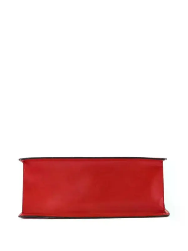 Gucci Sylvie Top Handle Bag Leather Medium Satchel - Red