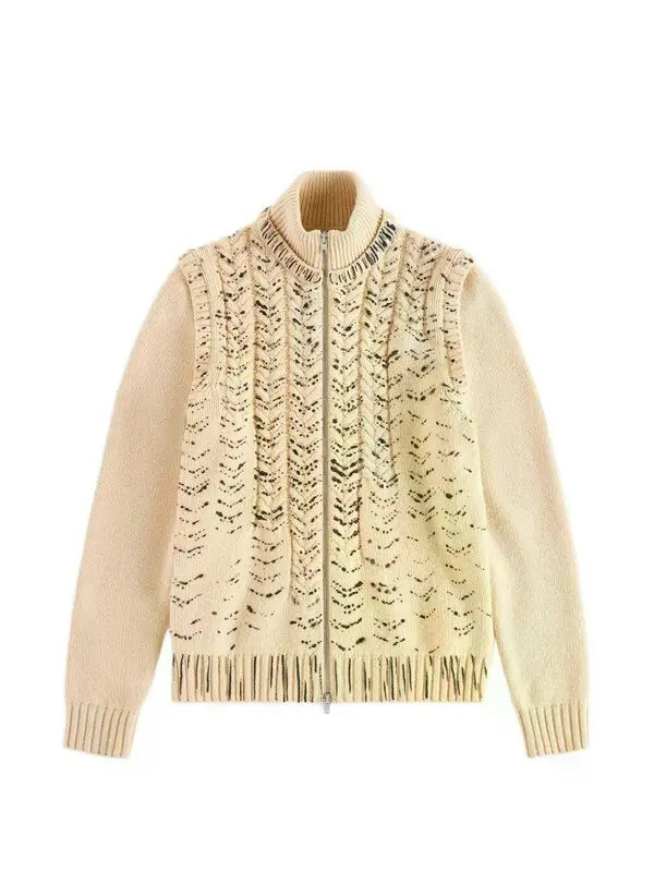 MAISON MARGIELA Ink-print Zipped Cardigan
