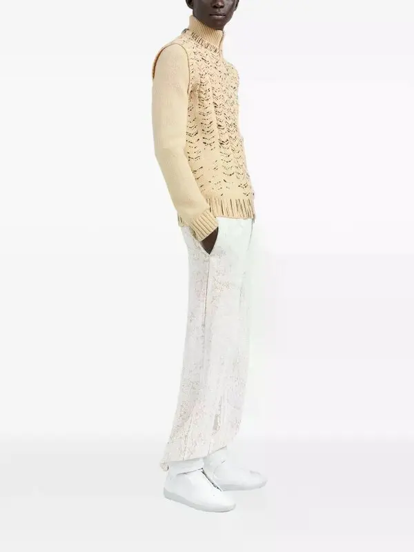 MAISON MARGIELA Ink-print Zipped Cardigan