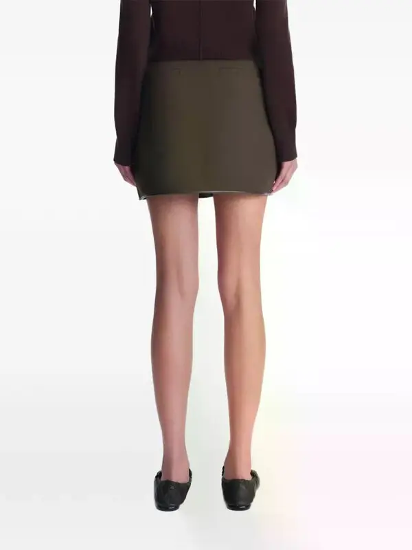 Simkhai Asymmetric Buckled Mini Skirt - Green