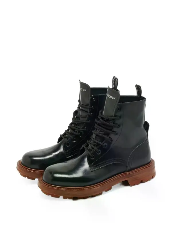 Alexander McQueen Worker Lace-up Combat Boots