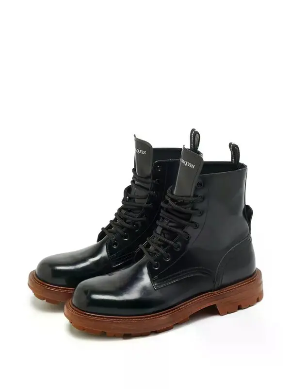 Alexander McQueen Worker Lace-up Combat Boots