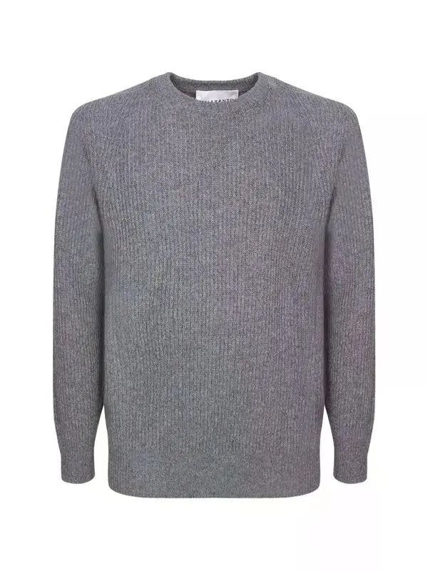 AMARANTO Ribbed-knit Raglan-sleeve Sweater