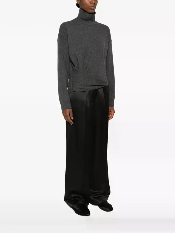 RÓHE Sculptural Wrap-detail Turtleneck Sweater - Grey