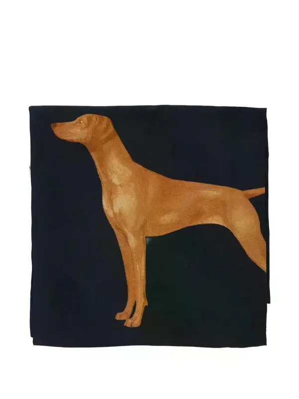 Ralph Lauren Dog-print Silk Scarf