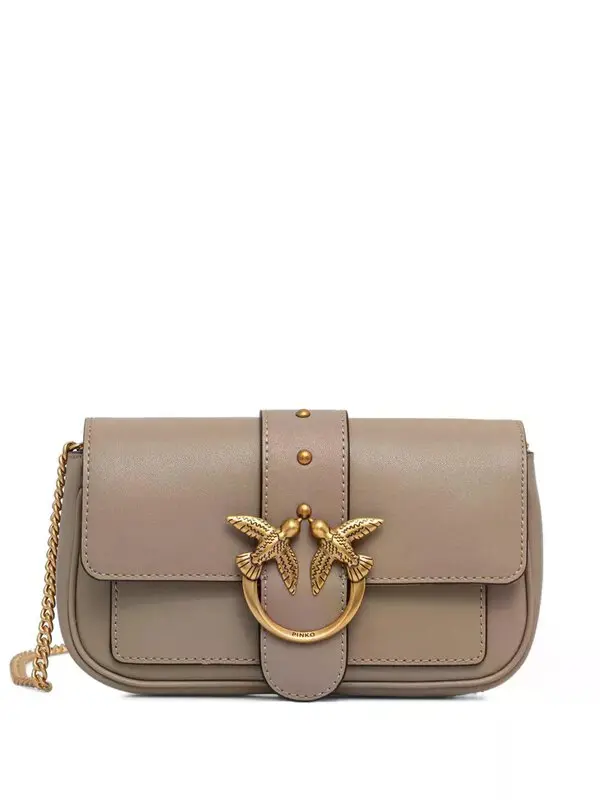 Pinko Love Birds Leather Shoulder Bag