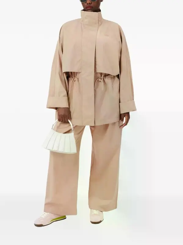 Lacoste Drawstring-waist High-neck Parka Coat