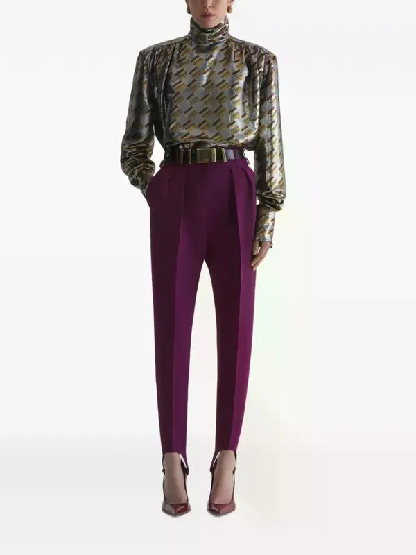 MUGLER Chess-check Fluid Blouse