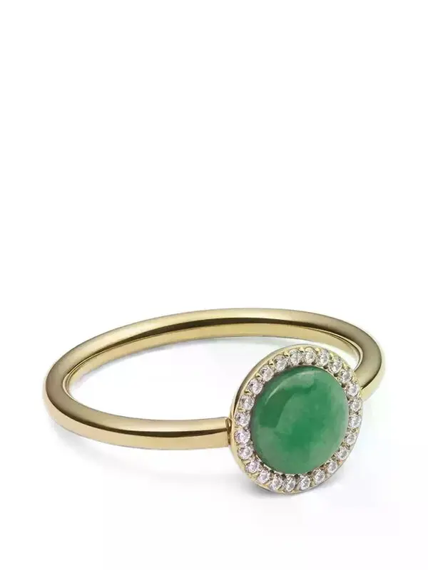 DANIEL WELLINGTON Audrey Crystal-embellished Jade-stone Ring