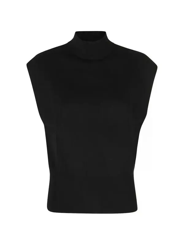 SEMICOUTURE High-neck Sleeveless Sweater