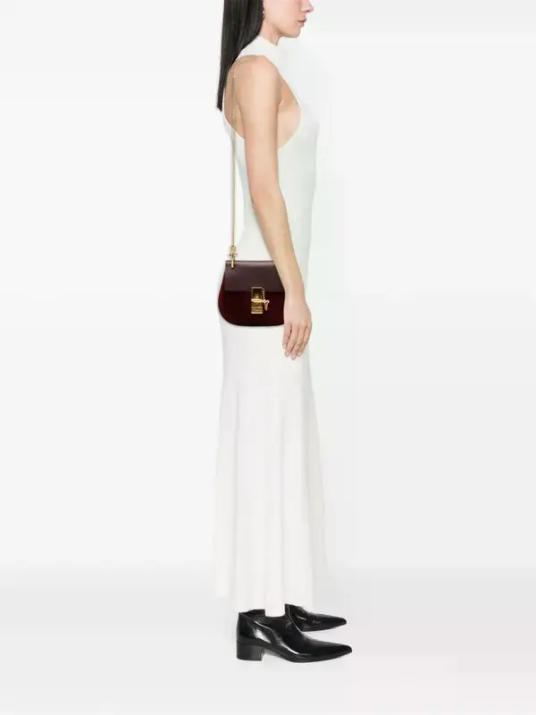 Chloé 2014-2020 Mini Bicolor Suede And Calfskin Drew Crossbody Bag - Red