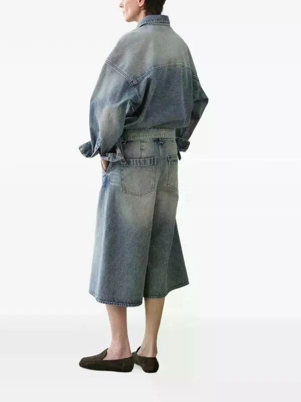 LESS Belted Wide-leg Jeans