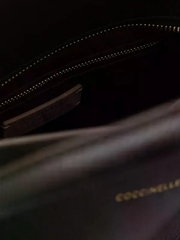 COCCINELLE Ladybug Grained Tote Bag - Brown
