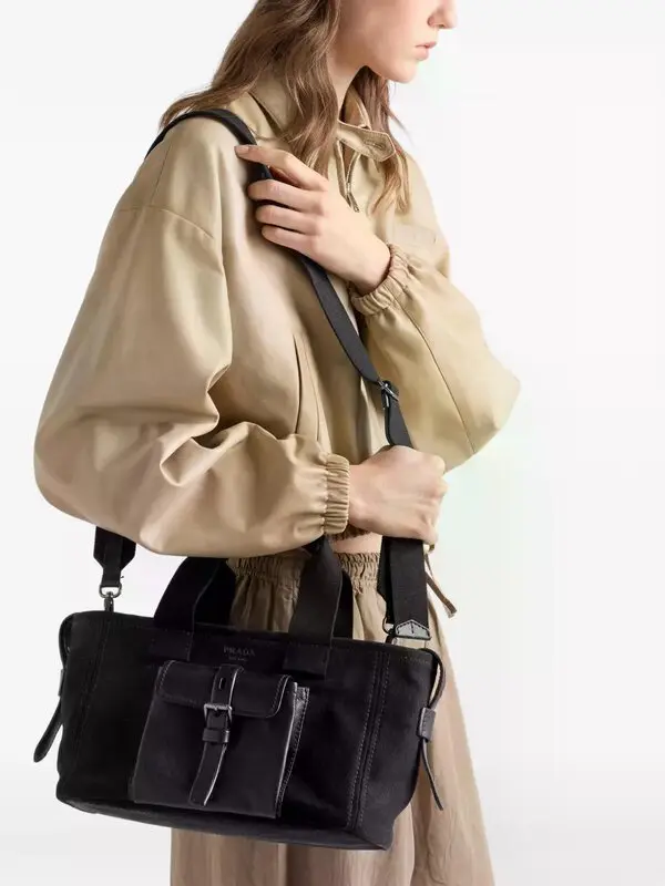 Prada Route Medium Leather Tote Bag