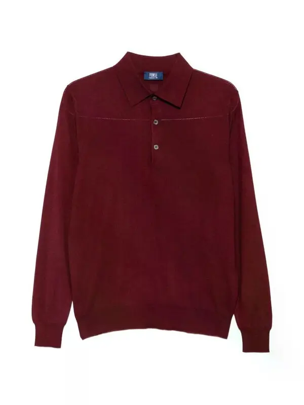 Fedeli Button-up Collar Polo Shirt