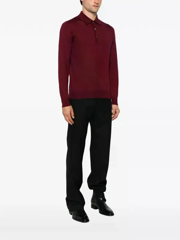 Fedeli Button-up Collar Polo Shirt