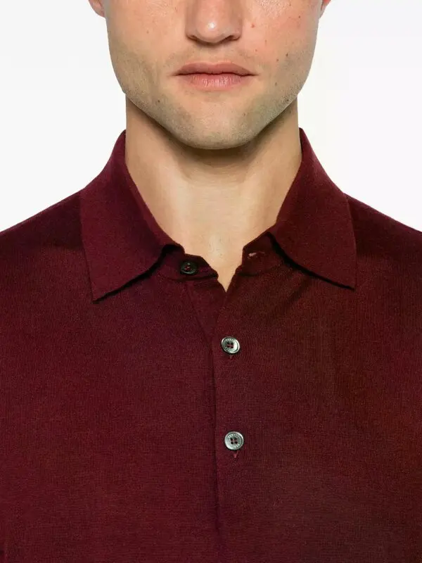 Fedeli Button-up Collar Polo Shirt