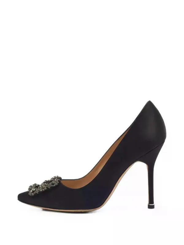 Manolo Blahnik Manolo Hangisi Crystal-buckle Pumps