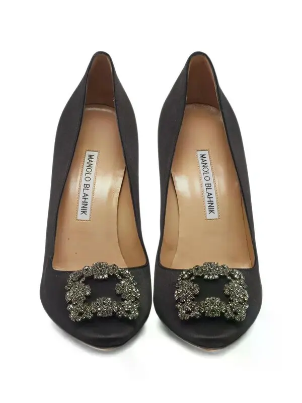Manolo Blahnik Manolo Hangisi Crystal-buckle Pumps