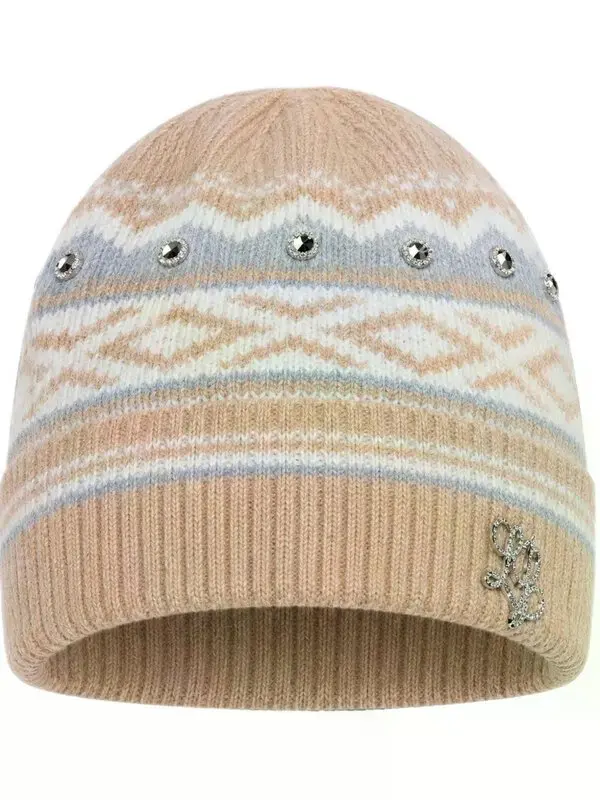 Liu Jo Jacquard Hat With Jewel Embroidery