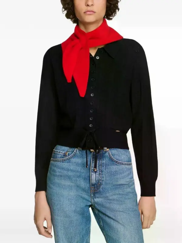 Sandro Tie-up Wool Bandana