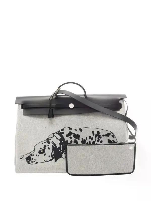 Hermès 2025 Toile And Vache Hunter Herbag Zip Cabine 50 Travel Bag - Neutrals