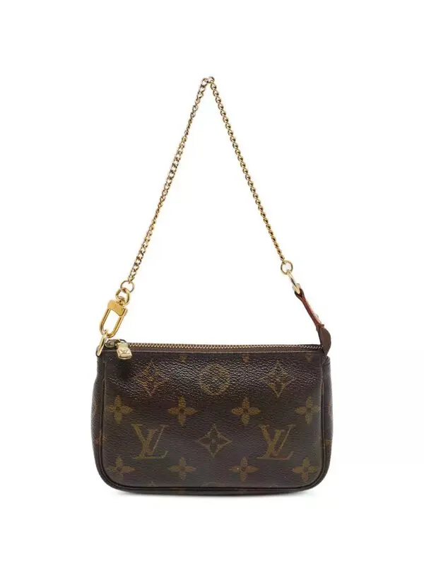 LOUIS VUITTON Pochette Accessoires Monogram Canvas Mini Bag - Brown