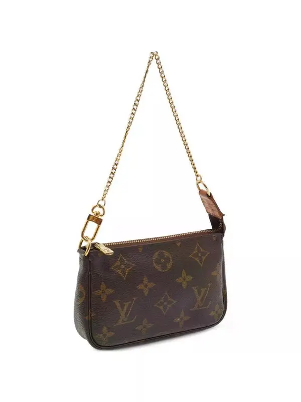 LOUIS VUITTON Pochette Accessoires Monogram Canvas Mini Bag - Brown