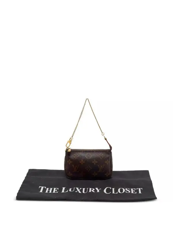 LOUIS VUITTON Pochette Accessoires Monogram Canvas Mini Bag - Brown