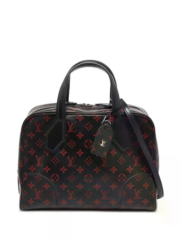 LOUIS VUITTON 2015 Mm Dora Soft Monogram Tote Bag - Black
