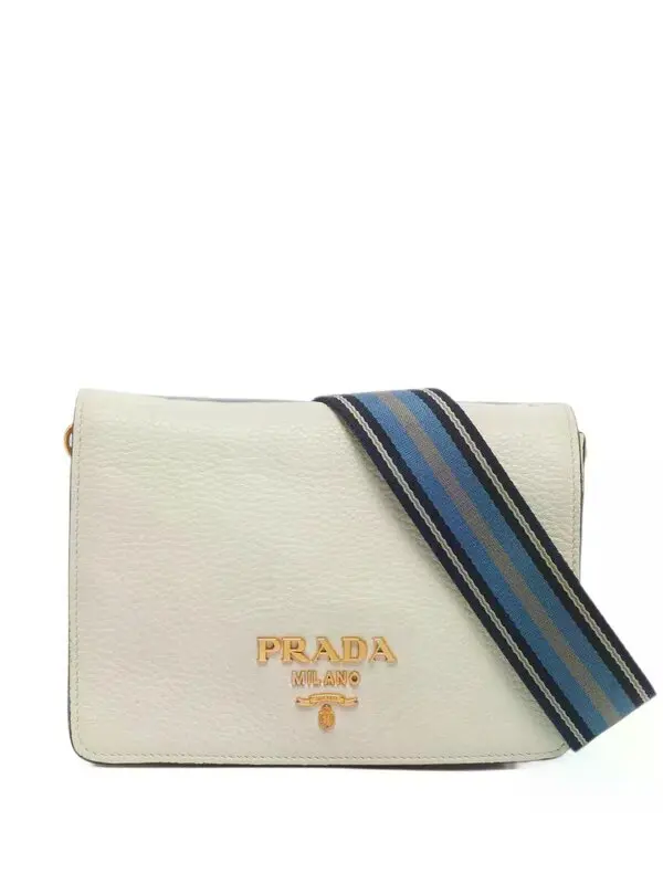 Prada Logo-plaque Flap Shoulder Bag