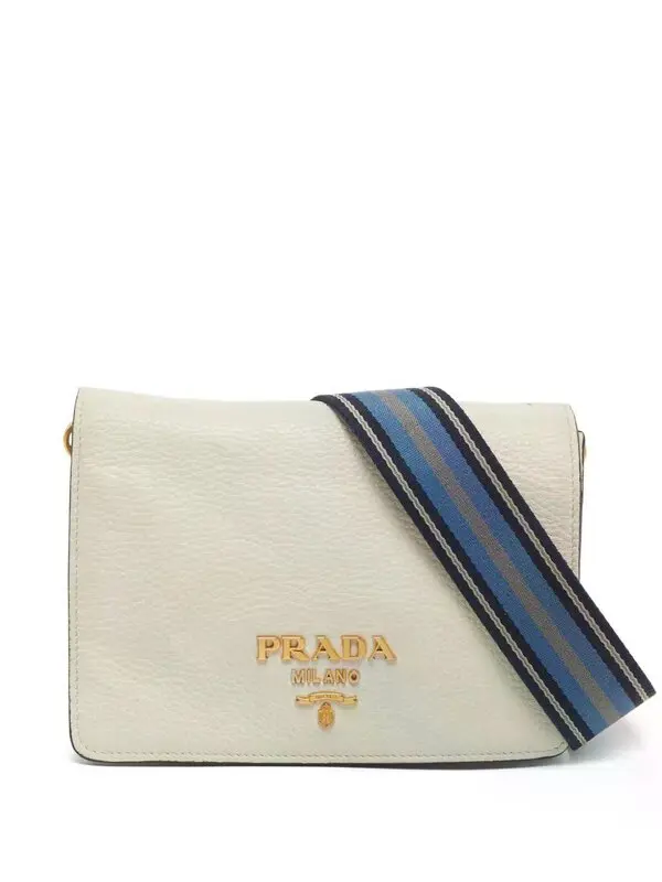 Prada Logo-plaque Flap Shoulder Bag