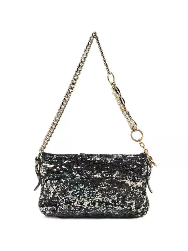 Dolce & Gabbana Miss Charles Sequin Shoulder Bag - Black