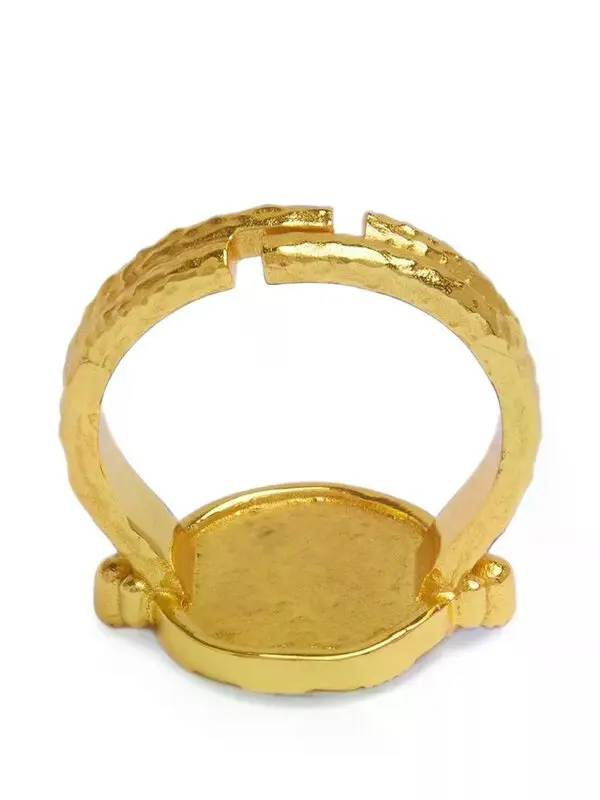 OTTOMAN HANDS Pearl Shield Stacking Ring