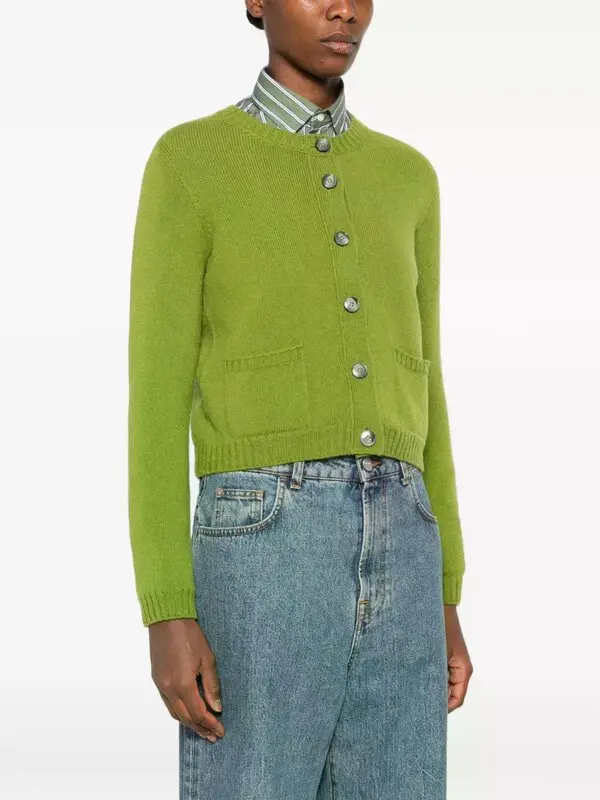 AROVESCIO Fine-knit Buttoned Jacket