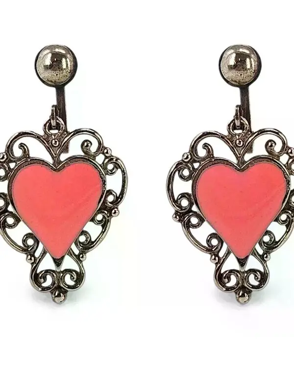 MADISON 1970s Heart-motif Filigree Earrings