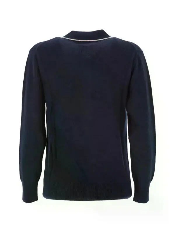 IRREPLACEABLE Contrast-trim Polo-collar Sweater
