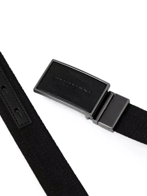 TRUSSARDI Logo-plaque Woven Belt