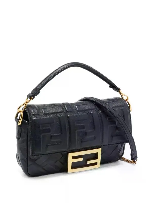 Fendi Mini 2020 Baguette Zucca Embossed Shoulder Bag