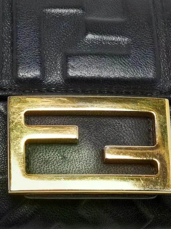 Fendi Mini 2020 Baguette Zucca Embossed Shoulder Bag
