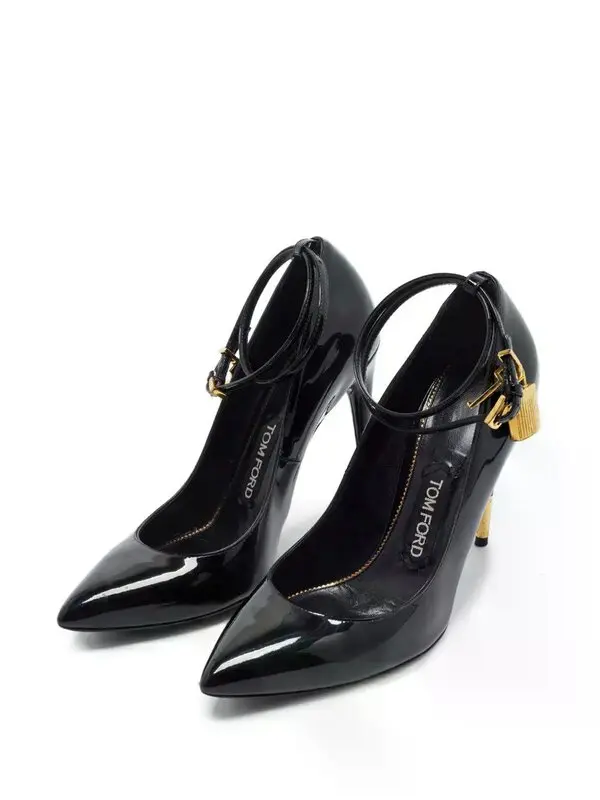 TOM FORD Padlock Pointed-toe Pumps - Black
