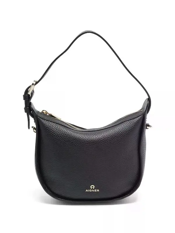 AIGNER Small Ivy Leather Tote Bag - Black