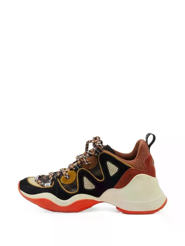 Fendi Ffluid Panelled Low-top Sneakers