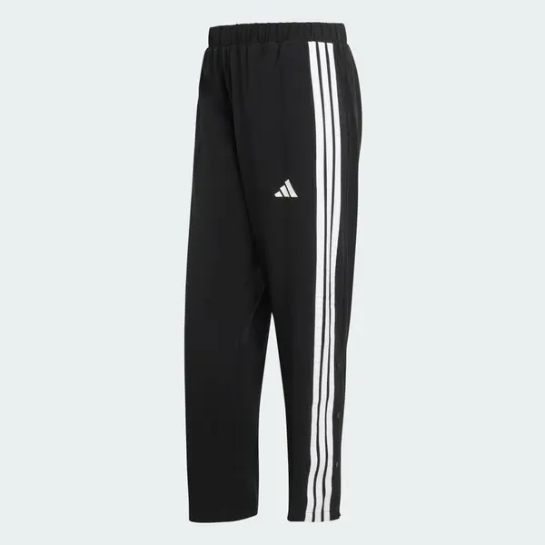 Adidas 3 Stripes Regular Fit Snap Woven Track Pant - Black