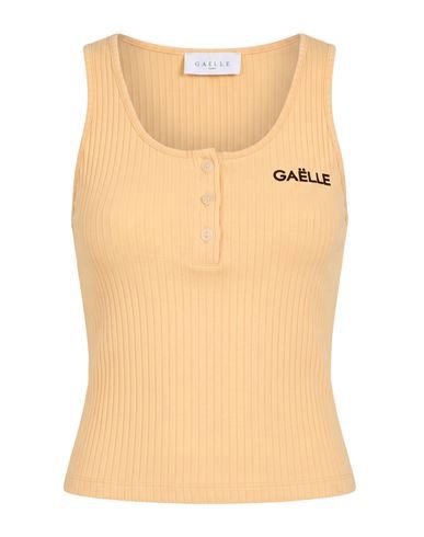 GAELLE PARIS Tank Top Apricot Size Cotton, Elastane