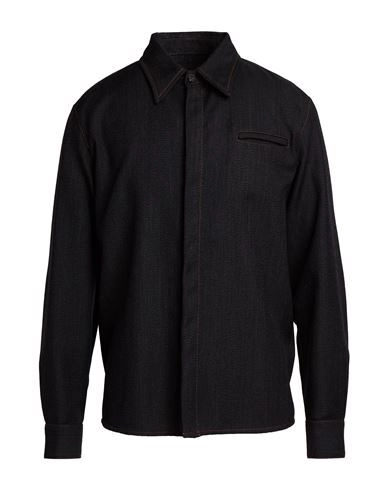 Emporio Armani Shirt Midnight Size Virgin Wool, Polyester