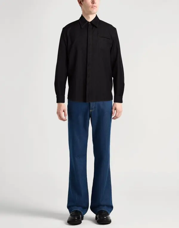 Emporio Armani Shirt Midnight Size Virgin Wool, Polyester