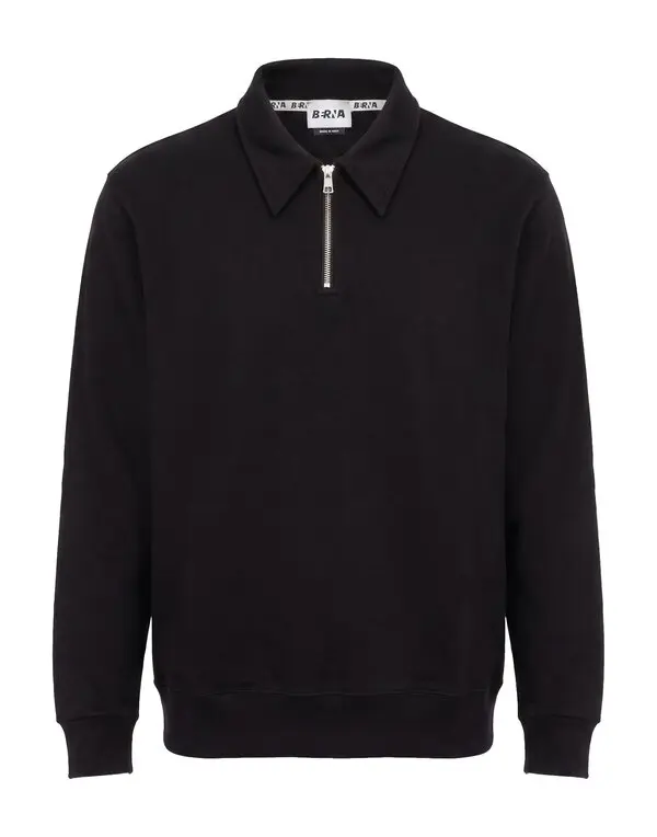 BERNA Polo Shirt Chocolate Size Cotton, Polyester - Black